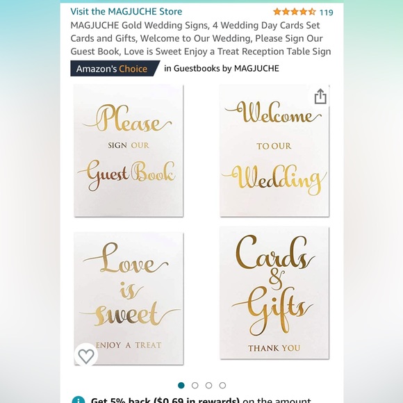 Wall Decor | 8 X 1 Signs For A Wedding With Two Stands | Poshmark